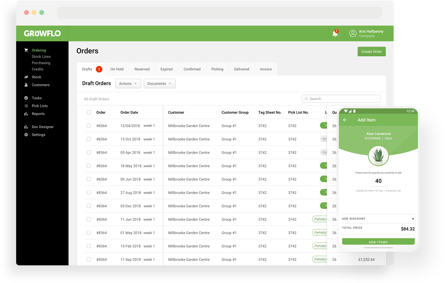 Horticulture ERP Nursery Management Software - Growflo